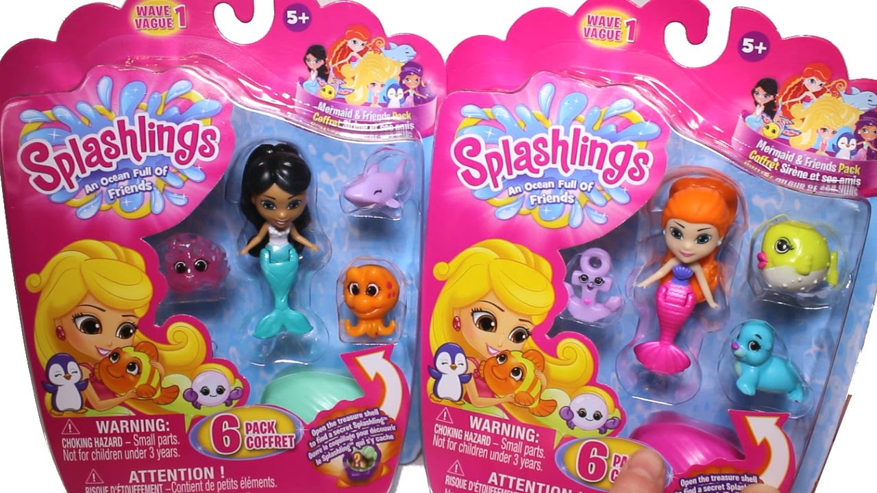 Splashlings 5 Packs Wave 1 Unboxing Review - YouTube