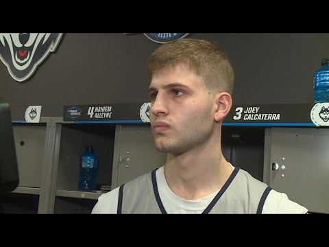 UConn's Joey Calcaterra speaks ahead of Elite 8 matchup with Gonzaga ...