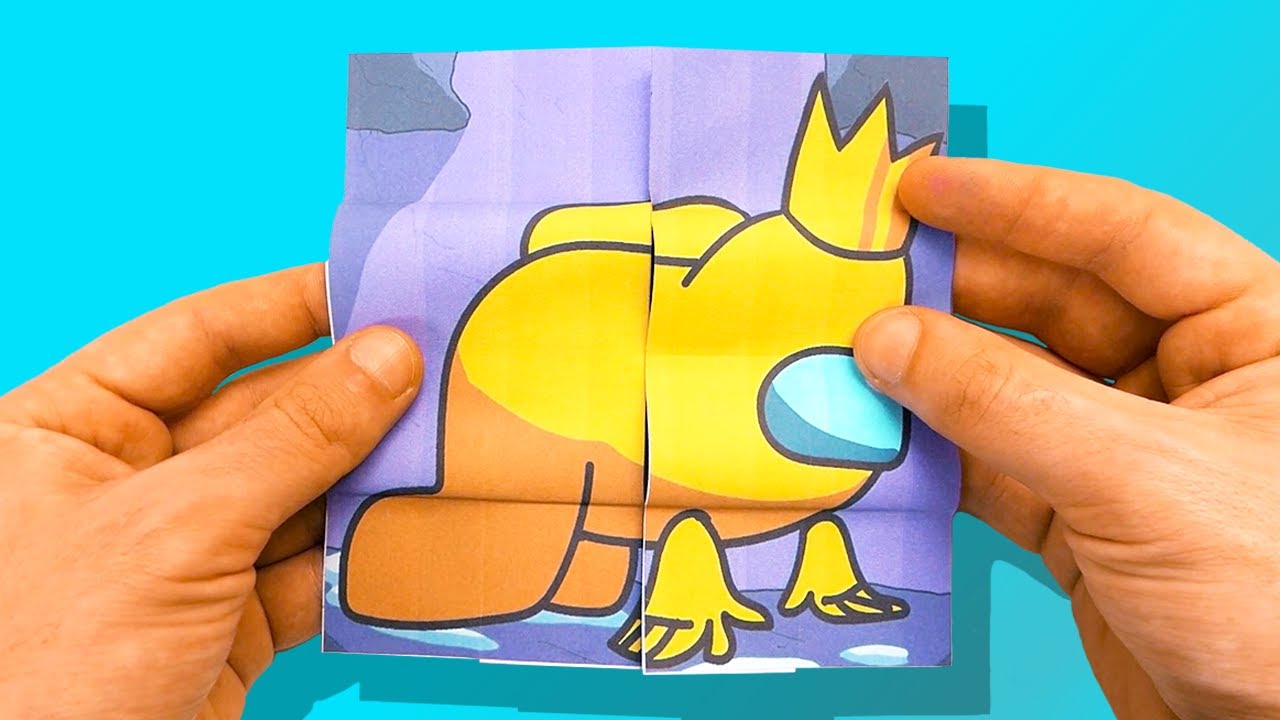 AMONG US Transformations | TUTORIAL Endless card (among us logic) - YouTube