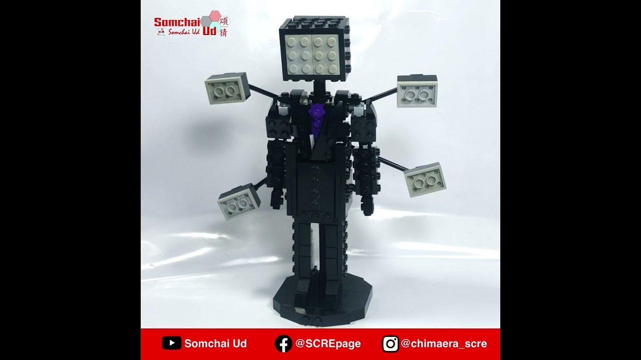 My LEGO Skibidi Toilet Large TV Man Figure MOC | Shorts | Somchai Ud - YouTube
