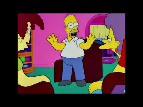 Selma and Bob FIGHT over MacGyver | The Simpsons