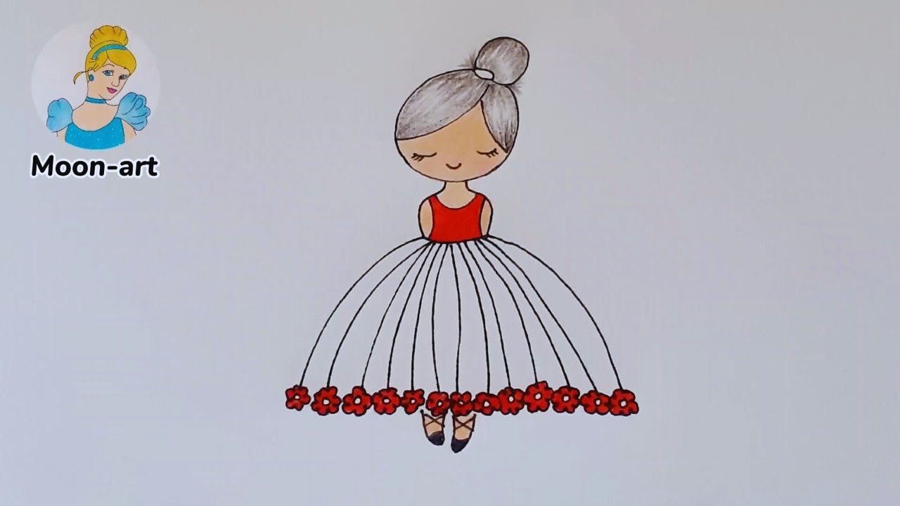 How to draw cute little girl||easy and simple drawing step by step ...