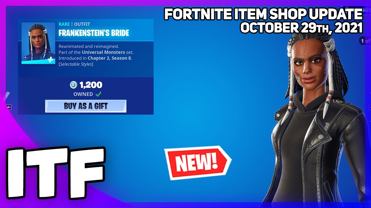 Fortnite Item Shop *NEW* FRANKENSTEIN'S BRIDE + MORE [October 29th ...