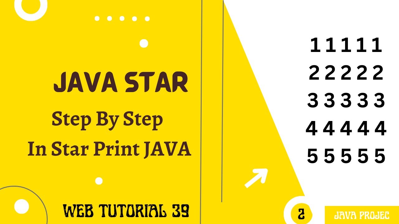 Star Pattern Program Part 1 Video Java Program Web Tutorial 0705