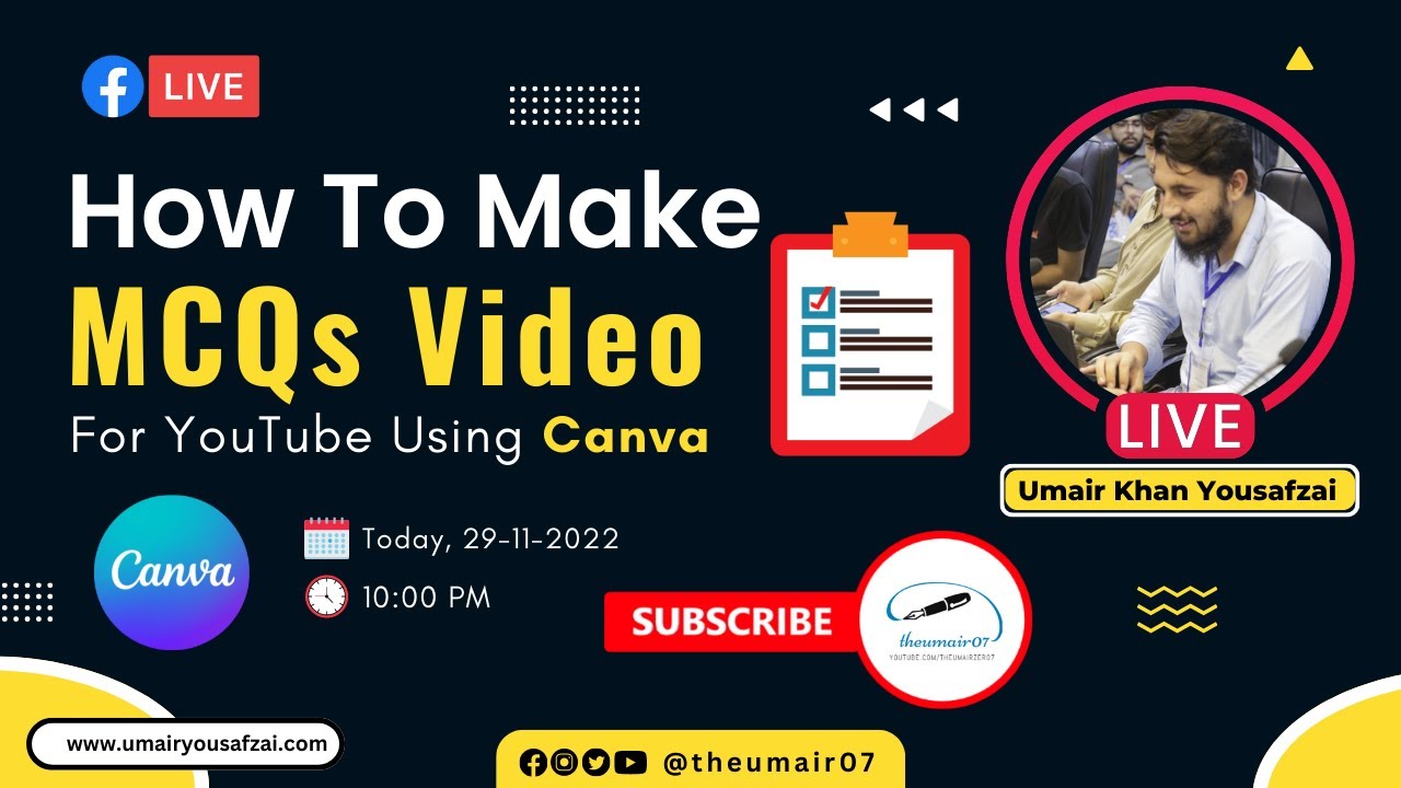 How to Make MCQs Video for YouTube Using Canva - YouTube