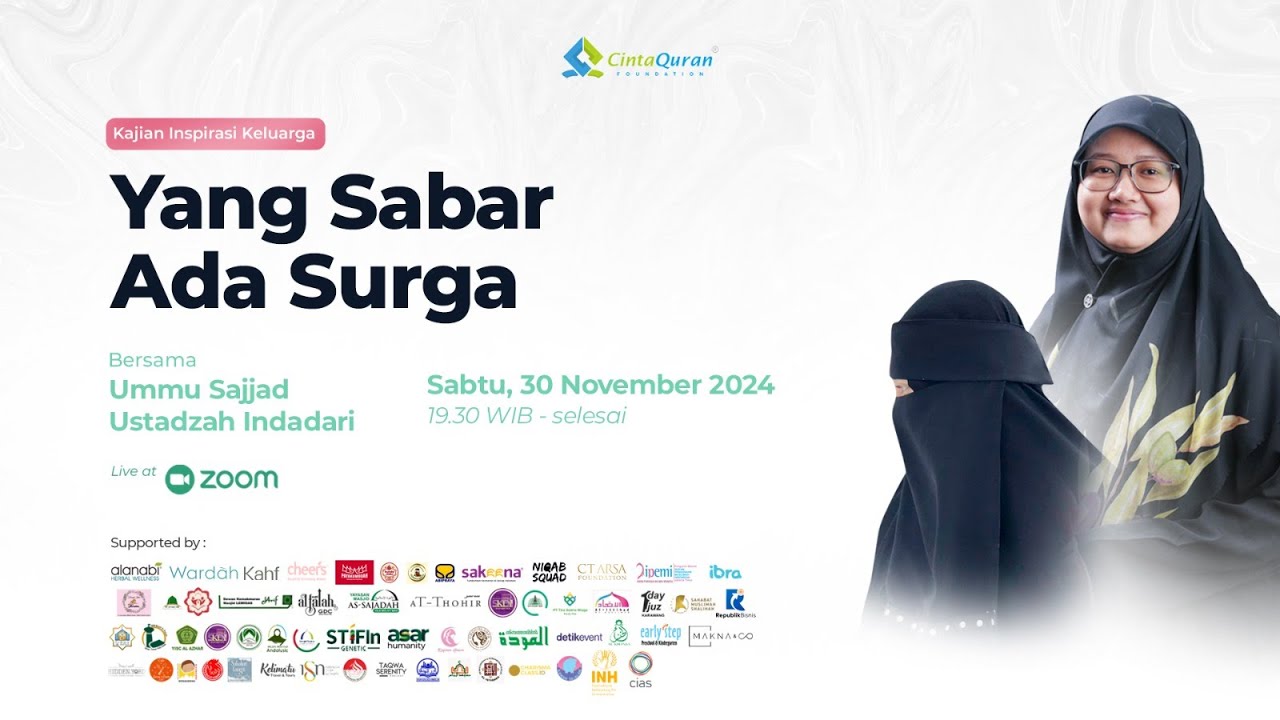 [LIVE] KAJIAN INSPIRASI KELUARGA | YANG SABAR ADA SURGA - YouTube