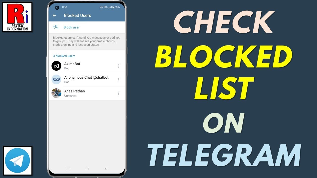 How to View and Manage Your Blocked List on Telegram Messenger - YouTube