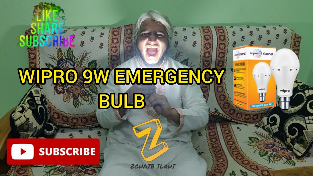 WIPRO 9W EMERGENCY BULB | विप्रो 9W आपातकालीन बल्ब | Current Chalagaya ...
