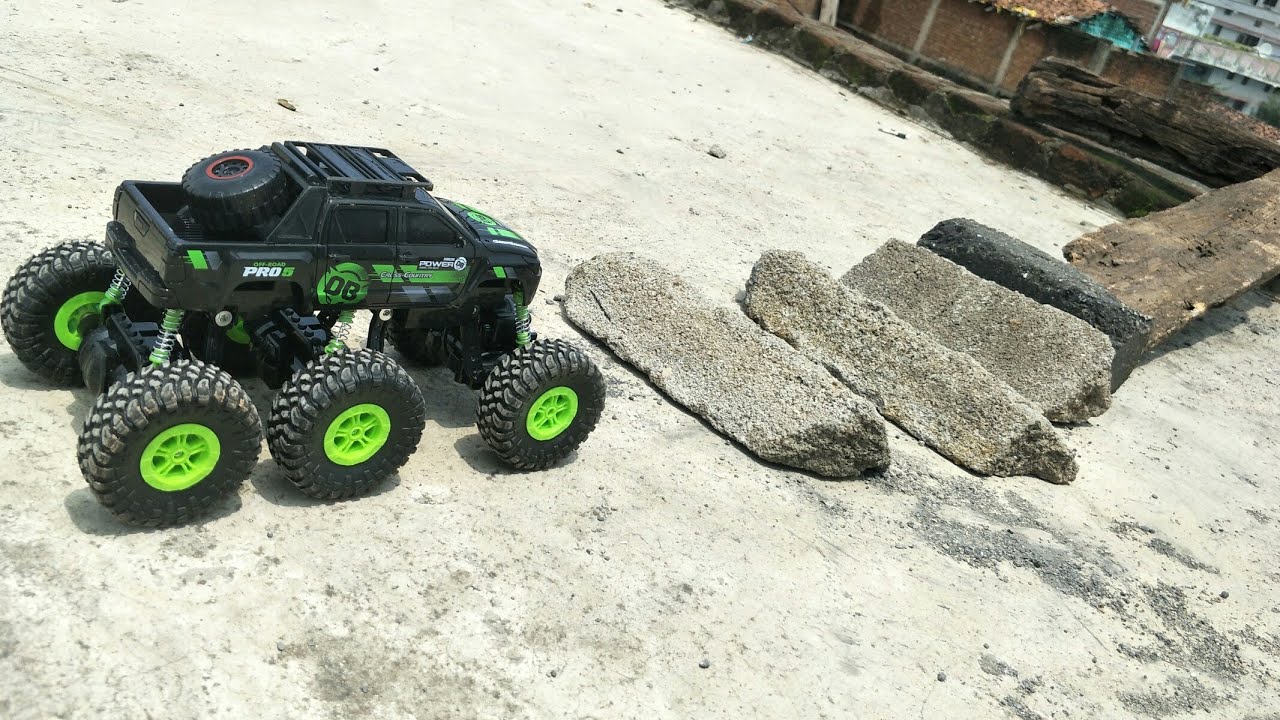 4×4 High Speed off Road RC CAR -UNBOX & TEST !! 6 wheels rock crawler ...