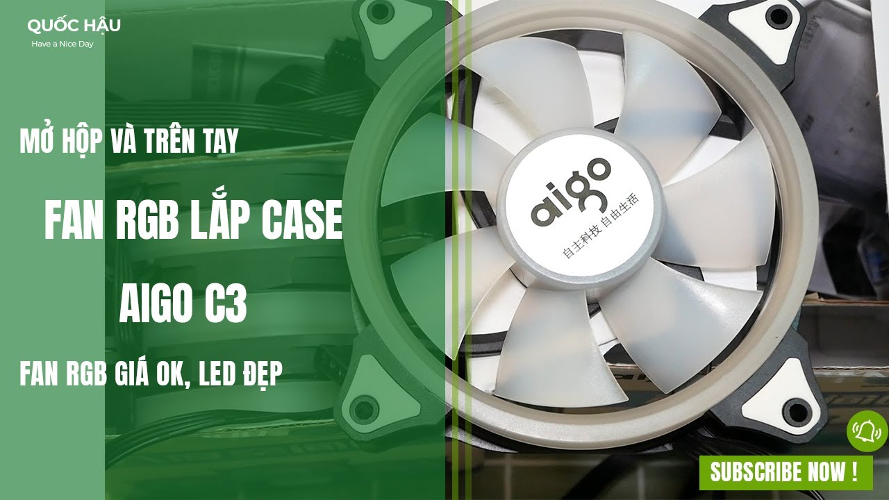 AIGO C3 RGB - FAN lắp Case Máy Tính giá ngon, led bao đẹp. - YouTube