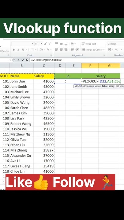 vlookup function || vlookup function in excel #excel #howto #vlookup #youtubeshorts #shorts # ...