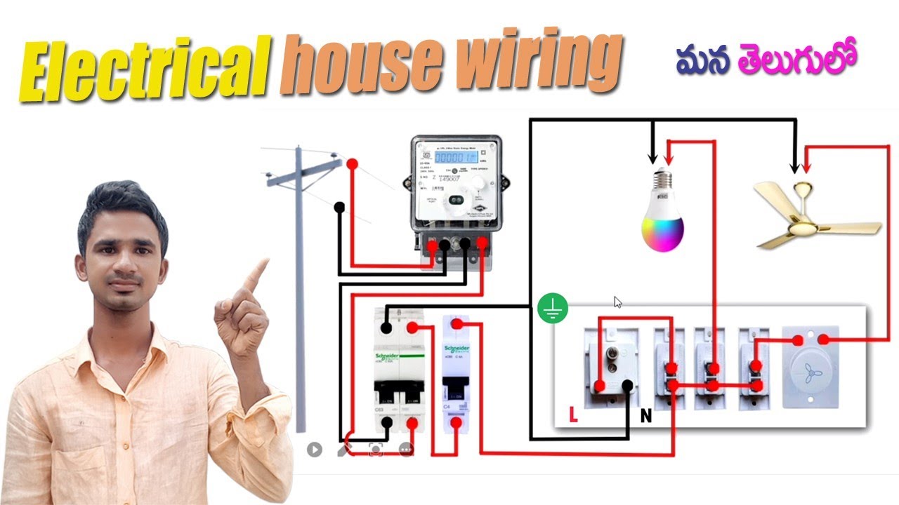 Electrical house wiring | switch board connection | electrical ...