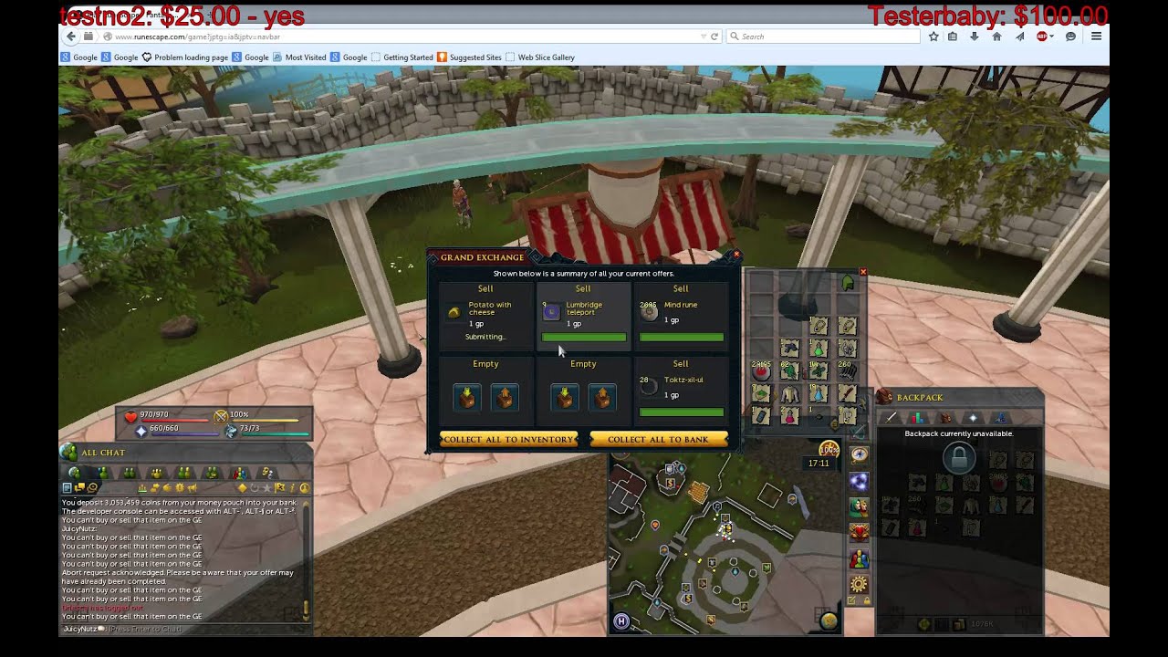 RUNESCAPE SELLING MY ENTIRE BANK PART #04 - YouTube