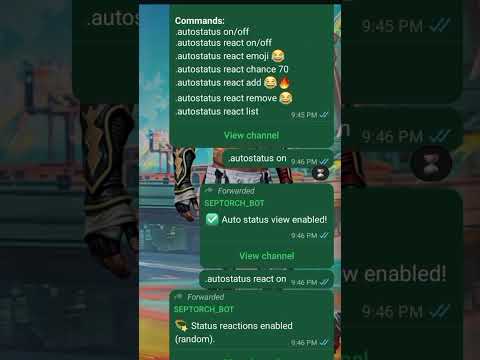 HOW TO ACTIVATE AUTO STATUS ON WHATSAPP WITH SEPTORCH BOT 