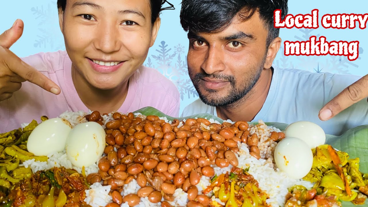 Delicious 🤤 Mukbang with kholar egg 🥚 Axone chutney etc 🤤 - YouTube