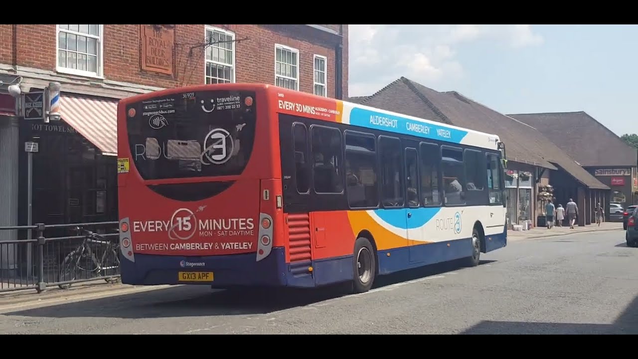 Here is the stagecoach bus 36909 on the number 17 in Farnham with the ...