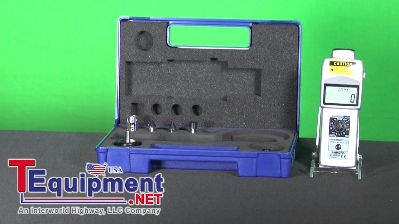 Shimpo DT-205LR Handheld LCD Digital Laser Tachometer - YouTube