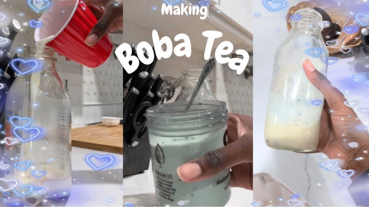 Making Delicious Mint Boba Tea at home! // Boba Tea Making #shorts ...