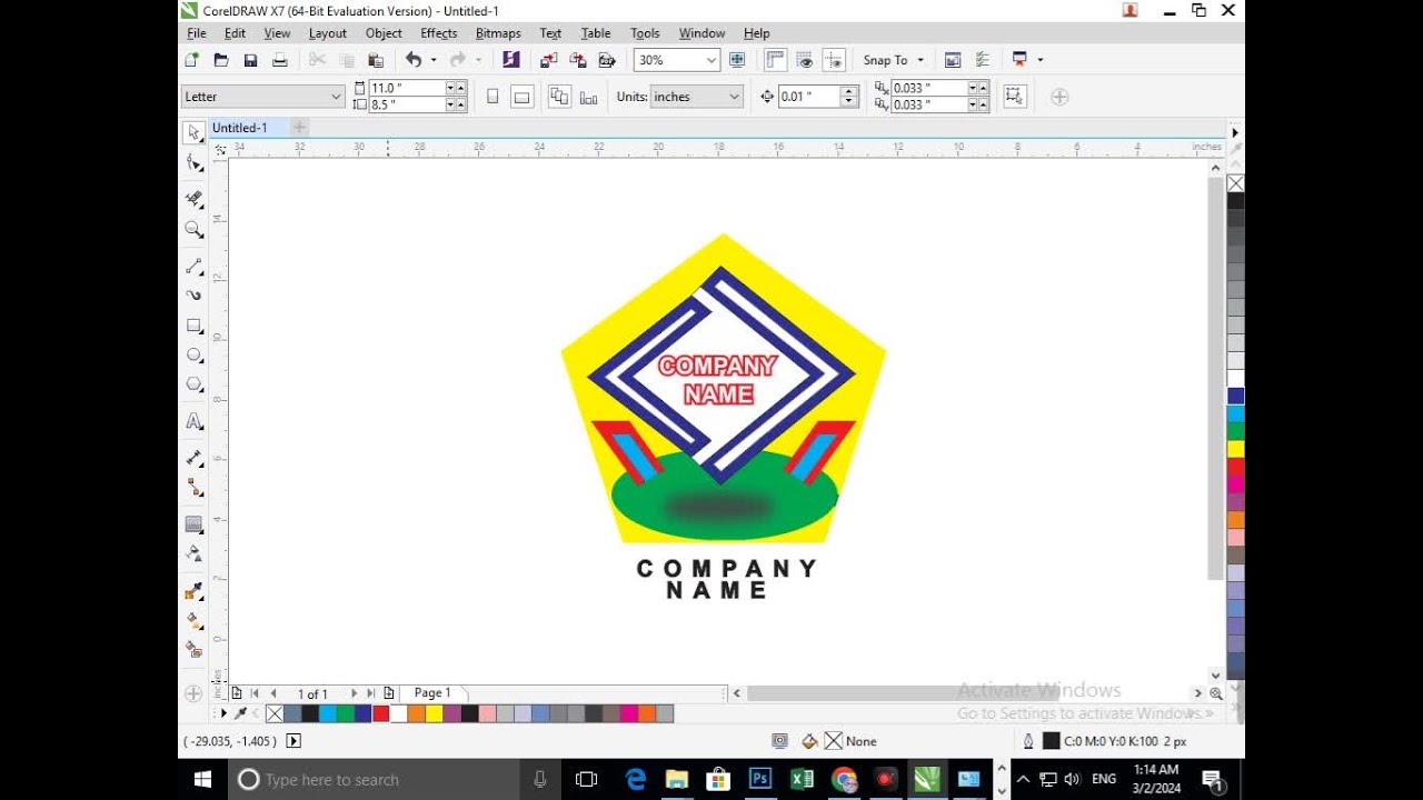 Logo Design in Corel draw. Corel Draw Tutorial. #logo #logodesign # ...