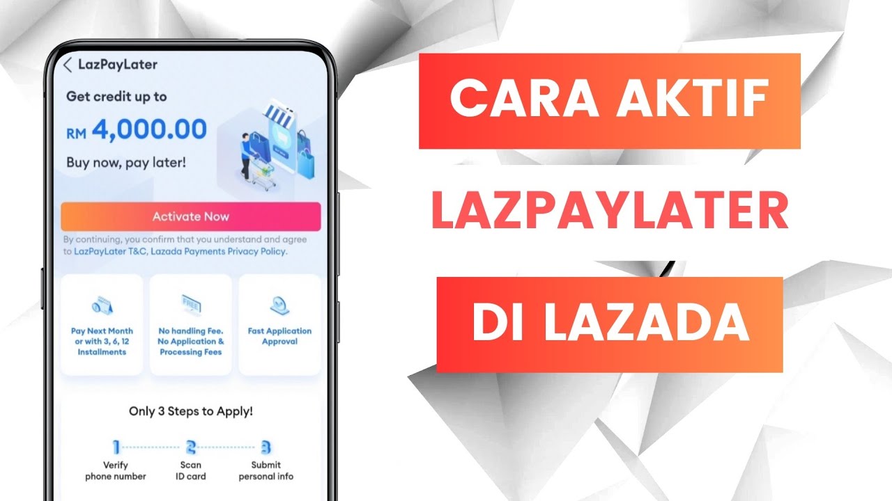 Cara Aktifkan LazPayLater Di App Lazada I How To Activate Lazada Pay ...