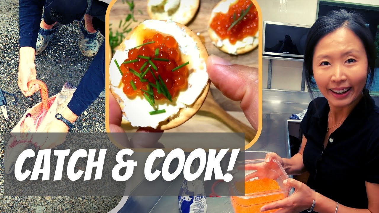 Tasty Salmon Caviar Recipe - How to prepare Japanese Ikura from freshly ...