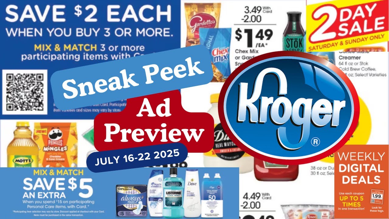 *SNEAK PEEK* Kroger Ad Preview for 7/16-7/22 | MEGA SALE, Personal Care ...