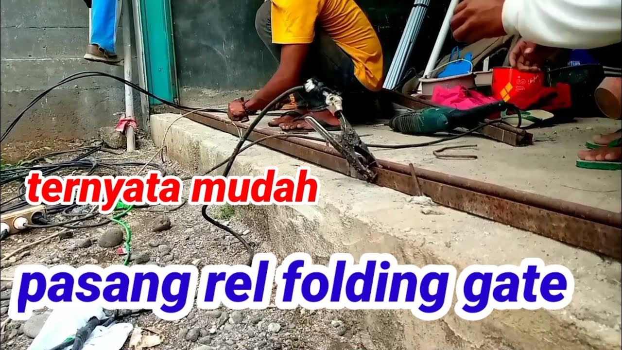 Cara pasang rel folding gate#sentirtv#foldinggate - YouTube