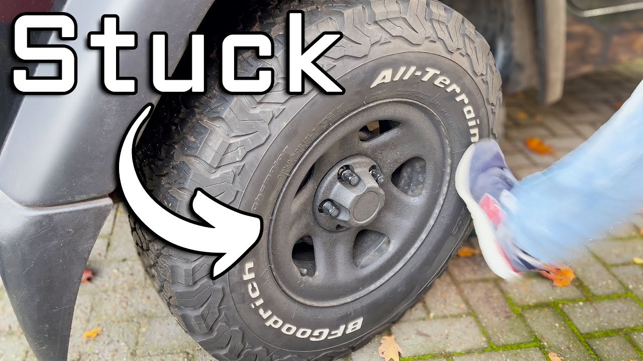 How to Remove a Stuck Wheel (Rusted or Seized) - YouTube