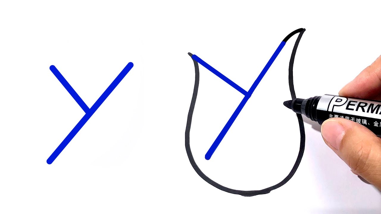 How to draw corn with the letter "y" | Brief strokes - YouTube