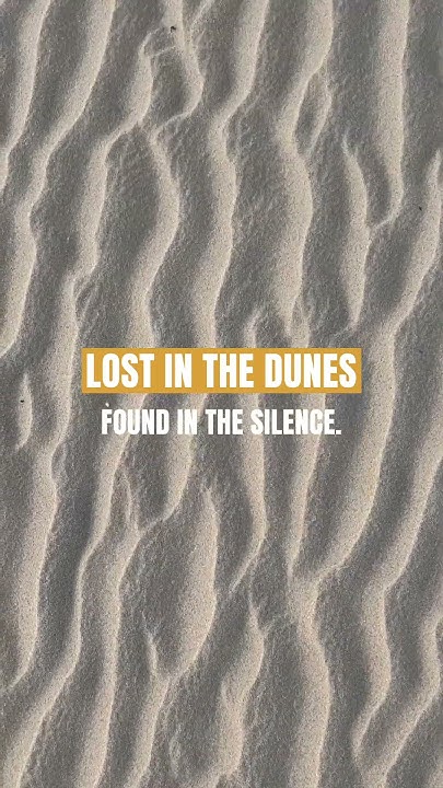 Lost in the dunes - YouTube