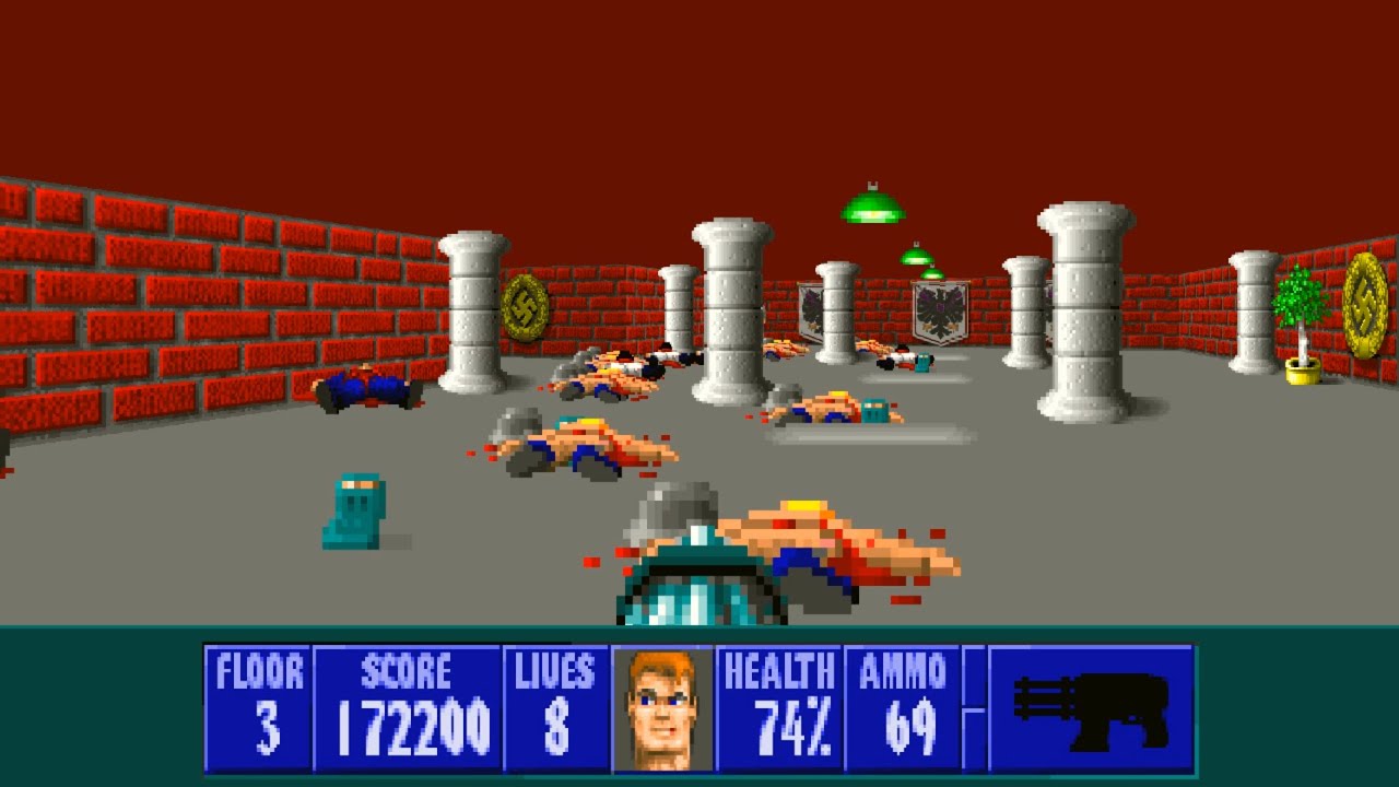 Wolfenstein 3D - E4F3 100% (Secret Exit) - YouTube