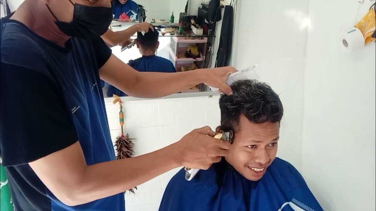 Potong rambut pria keren | gampang ditiru buat pemula🔥 - YouTube