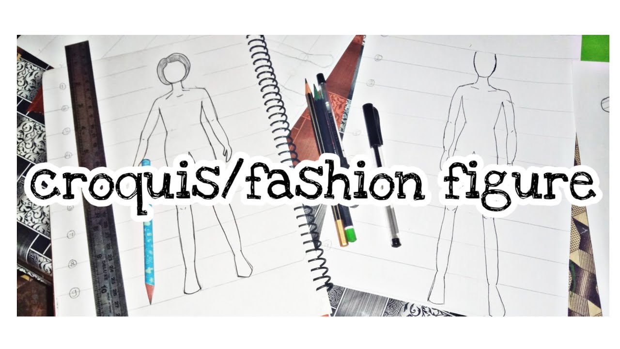 How i draw simple croquis and fashion figure . - YouTube