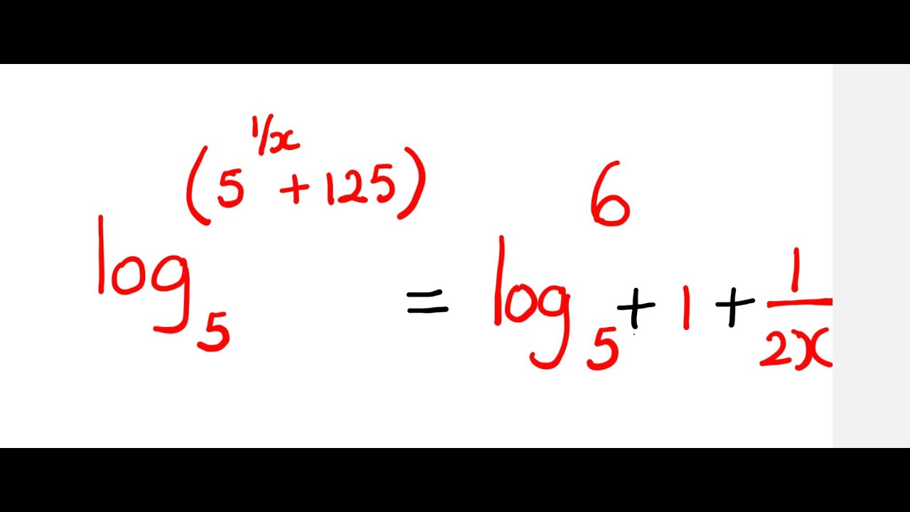 FIITJEE- Logarithms : Find the product of roots of log (5^(1/x + 125) to base 5 = log 6 to base ...