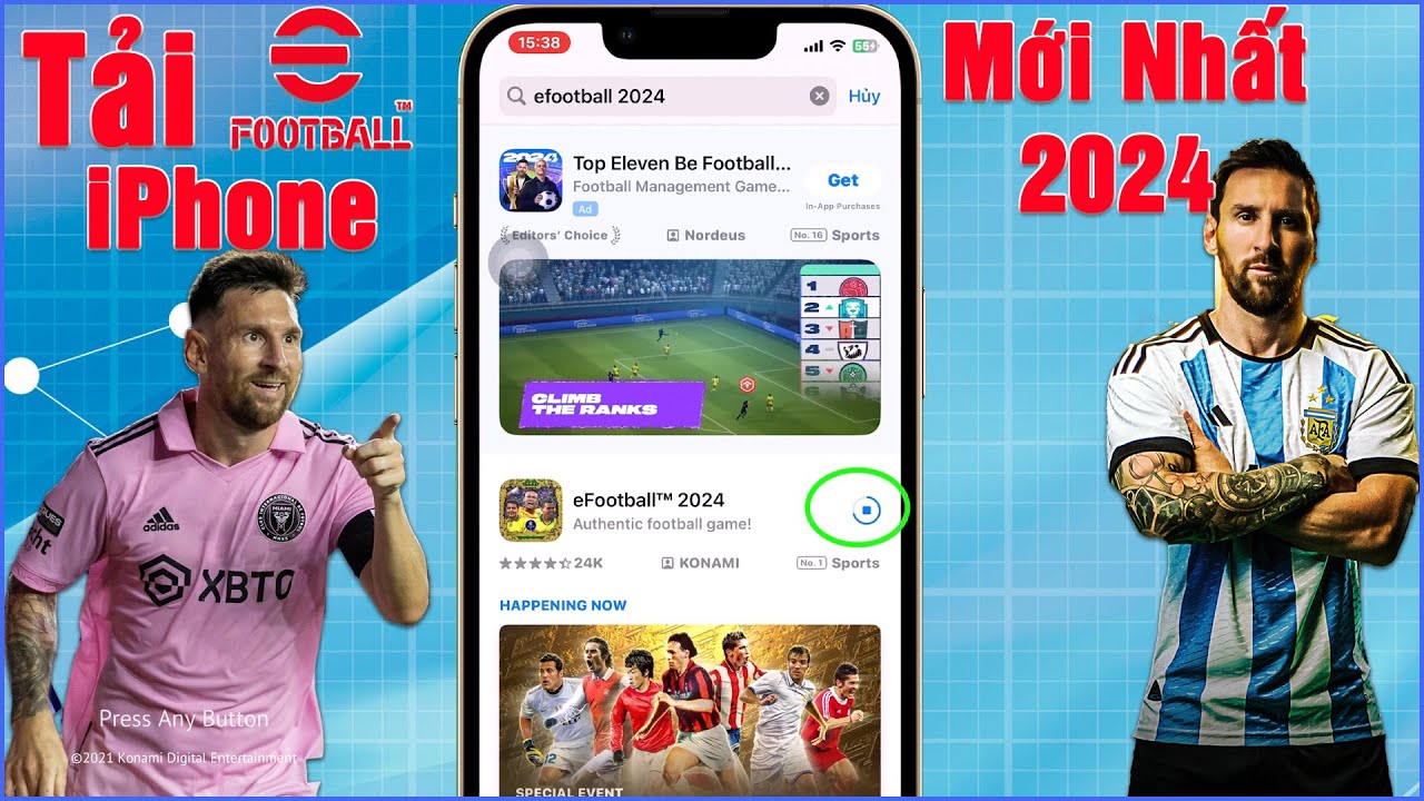Cách tải PES 2024 Mobile iOS iPhone Mới Nhất - YouTube