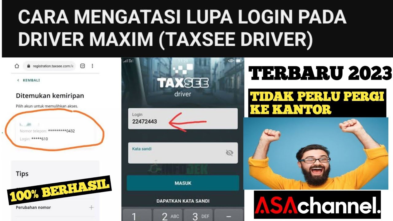 CARA MENGATASI LUPA LOGIN PADA DRIVER MAXIM ( TAXSEE DRIVER ) TERBARU ...