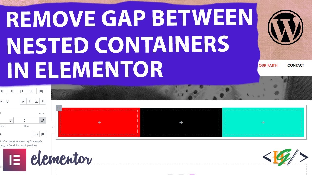 How To Remove Space Between Nested Columns In Elementor Wordpress Inner Container Youtube