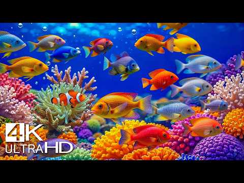 Ən Yaxşı Akvarium 4K UHD 🌊 Gözəl Tropik Balıqlar və Sakit Musiqi ilə Rəngli Mərcan Rifləri