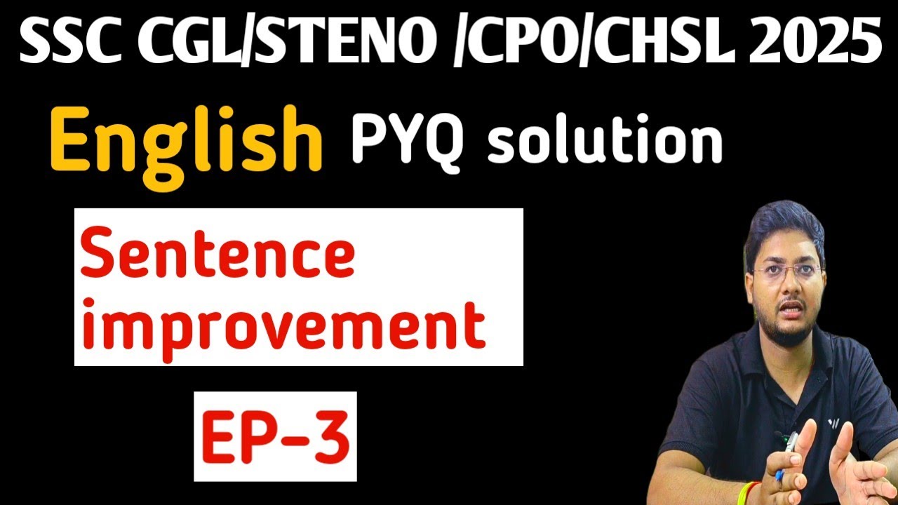 SSC PREVIOUS YEAR QUESTIONS EP- 3 । English PYQ FOR SSC CGL CPO ...