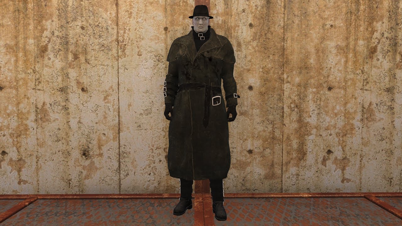 Fallout 4 - RE2R Mr. X Costume - YouTube