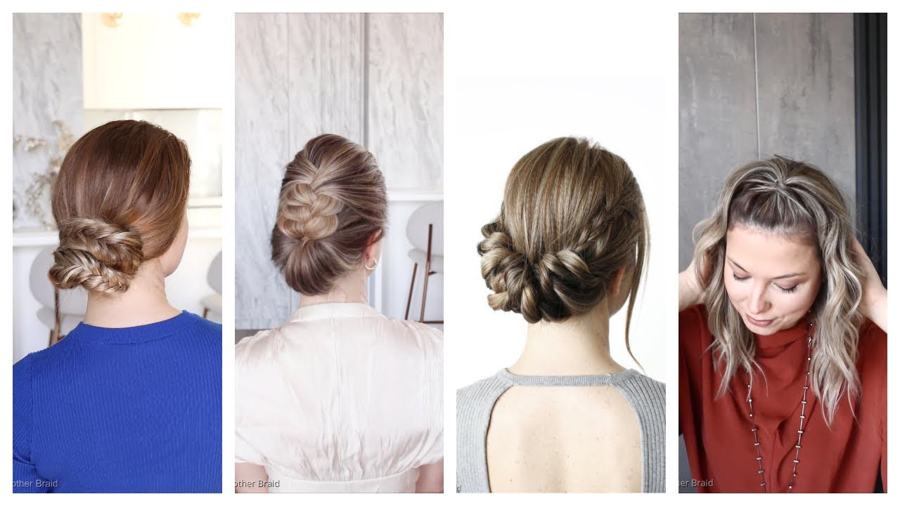😱 EASY UPDOs for SHORT TO MEDIUM HAIR 😱 How to: Easy Updo TUTORIAL by ...