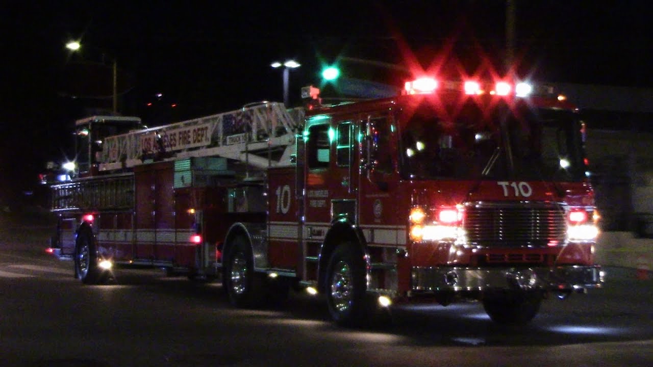 LAFD Light Force 10 Responding - YouTube