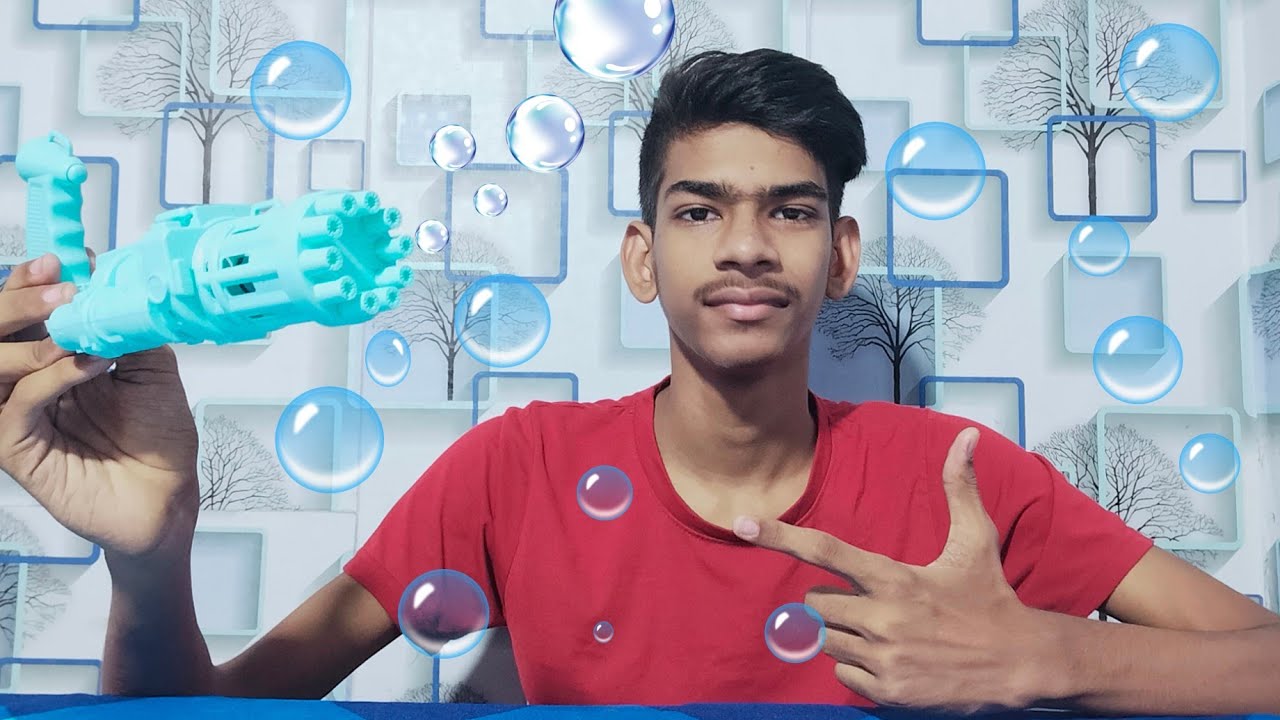 Electronic Bubble Gun | Bubble Maker machine | bubble Gatling Gun 10 Hole Unboxing and review ...