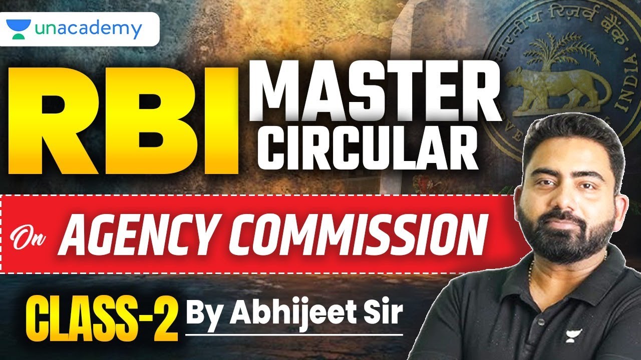 IBPS PO Mains 2025 | RBI Master CIRCULAR CLASS 2 | Agency Commission ...