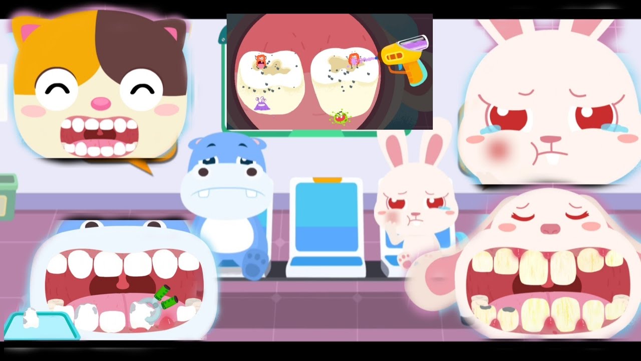 Babybus game, perawatan gigi untuk anak-anak. Sakit gigi dan bau mulut ...