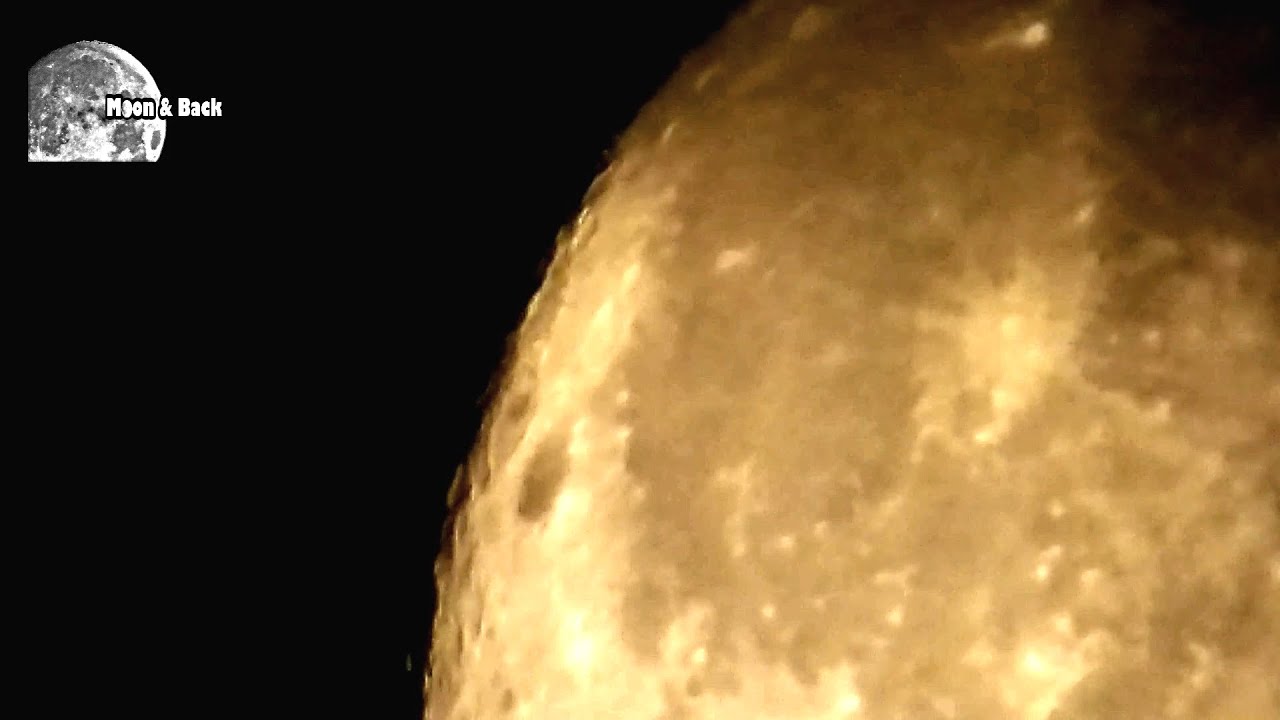 Observing Moon Close up Beautiful Video Terminator Line Zoom Telescope ...