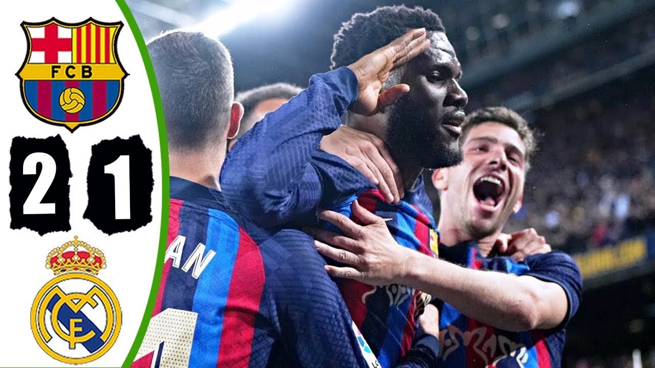 Барселона vs Реал Мадрид 2:1 Обзор Матча | Обзор Матча Опасные Моменты ...