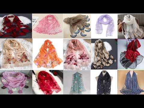 100+ Stylish Designer Fancy Scarfs | Beautiful Scarf Designs | Trending ...