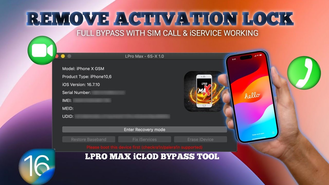 LPro Max iCloud bypass Tool, Remove Activation lock, iPhone lock to Owner - YouTube