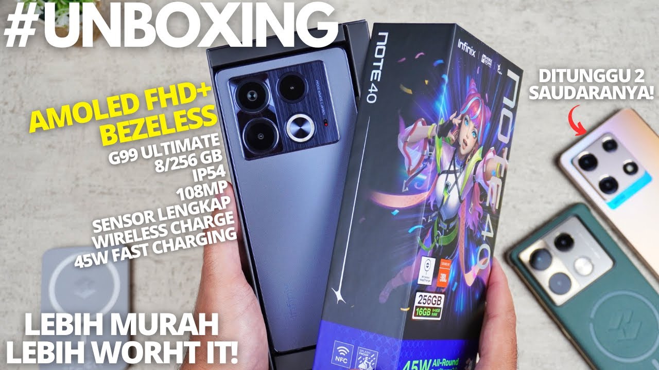 INI KEREN!🔥 UNBOXING Infinix Note 40 Indonesia, Lebih MURAH Lebih WORTH ...